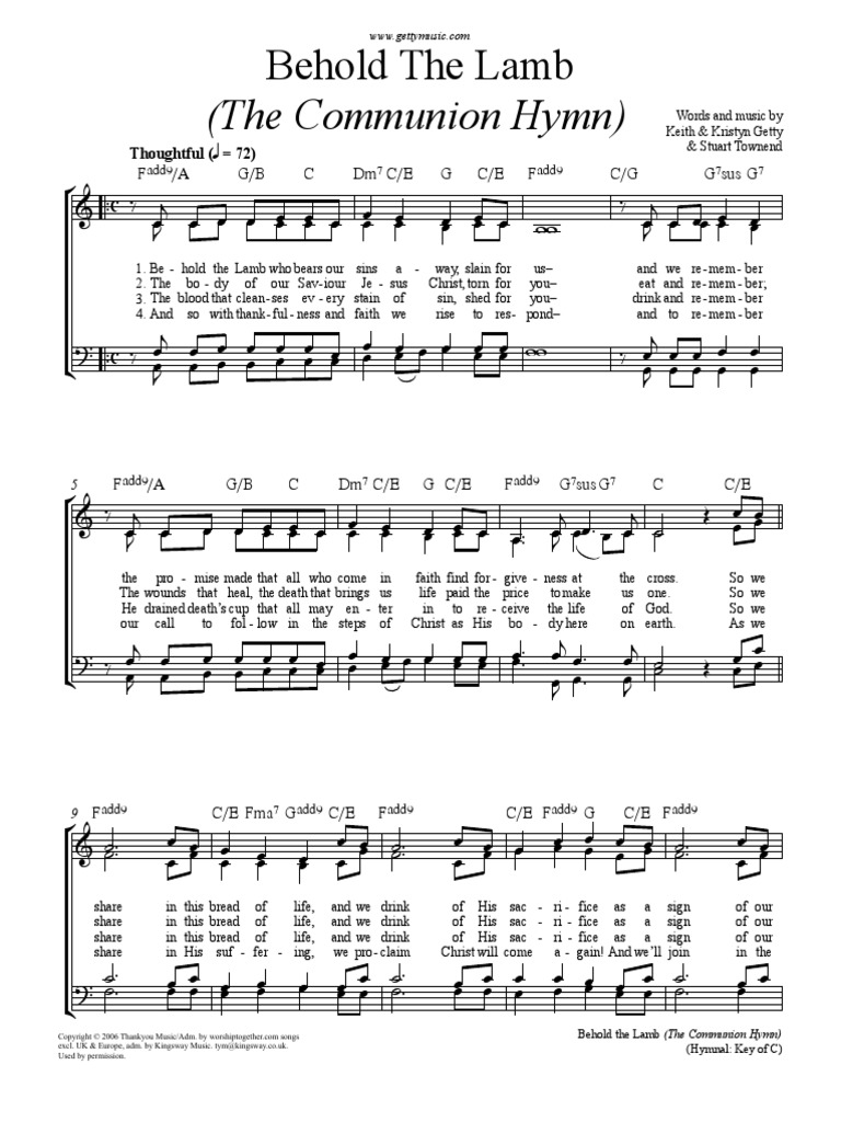 465 Communion Hymn Hymnal Pdf Pdf Lamb Of God Christian Belief