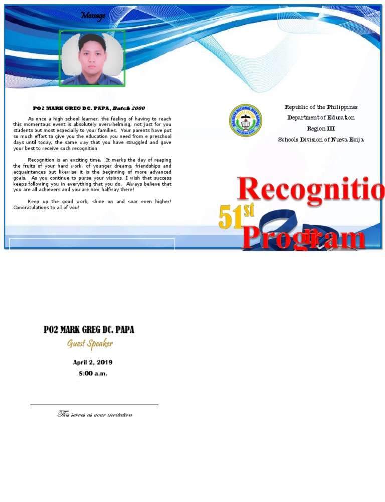 Recognition Program 2019 Cover Page | PDF