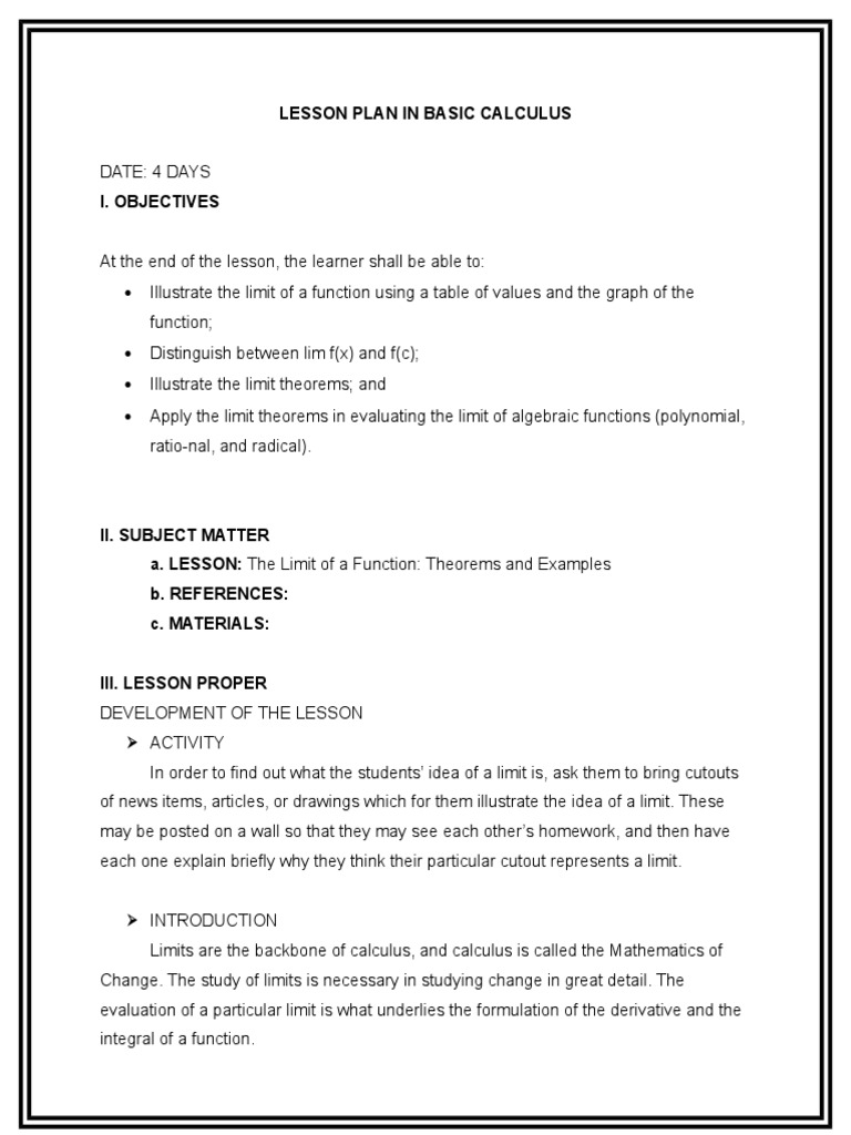 Calculus Limits for Educators | PDF | Logarithm | Polynomial