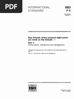 ISO 7 Pipe Thread Standards Guide | PDF | Pipe (Fluid Conveyance) | Screw