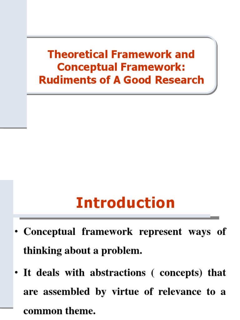 Conceptualizing the Key Concepts and Relationships in Research on Theoretical and Conceptual ...