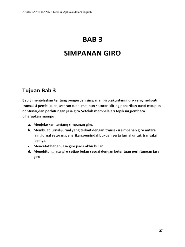 Rangkuman Simpanan Giro | PDF