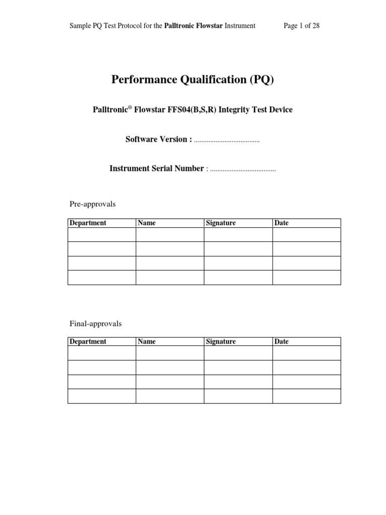 Protocol PQ1 | PDF | Calibration | Flow Measurement