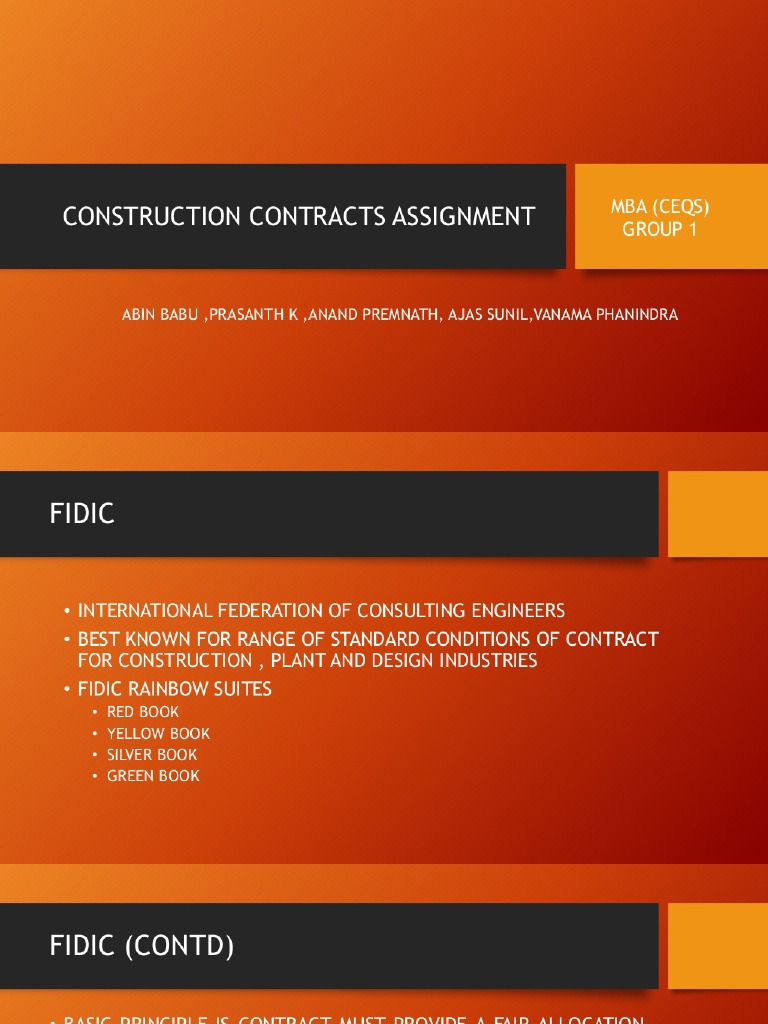 Comparison Between Fidic Nec And Jct Pdf Pdf