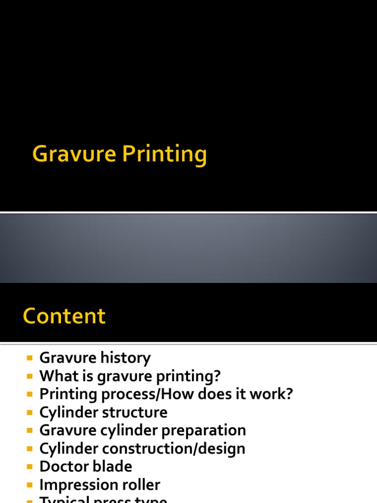 Gravure Printing | PDF | Industrial Processes | Art Media