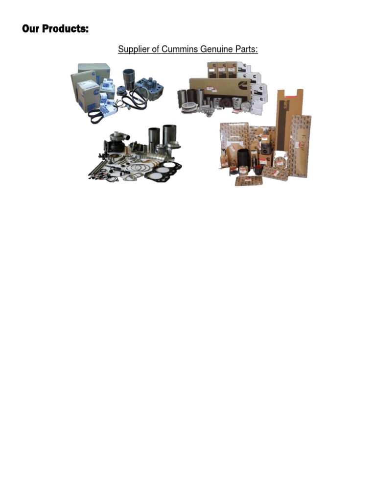 Sample Cummins Products | PDF