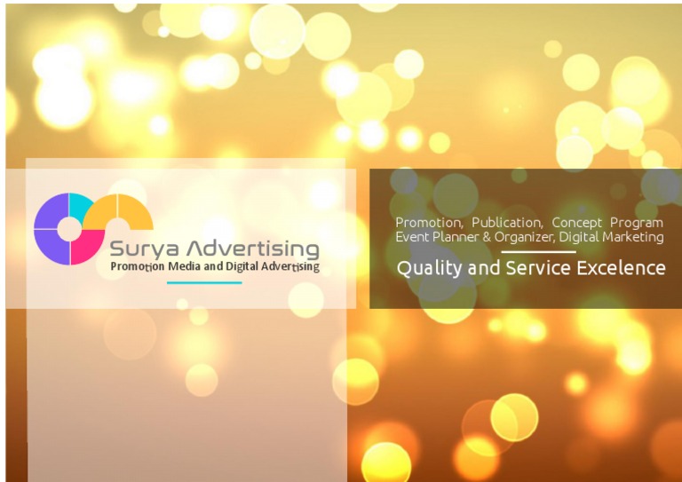 Surya Advertising: Quality and Service Excelence | PDF