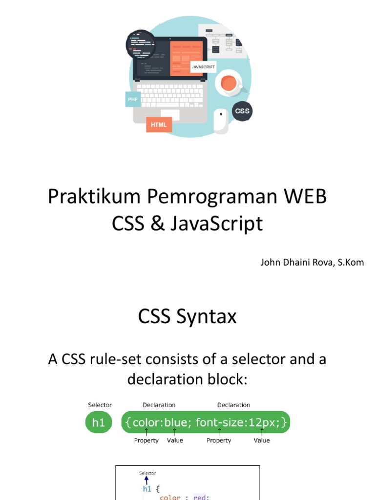 Praktikum Pemrograman Web Css & Javascript: John Dhaini Rova, S.Kom | PDF | Computers ...