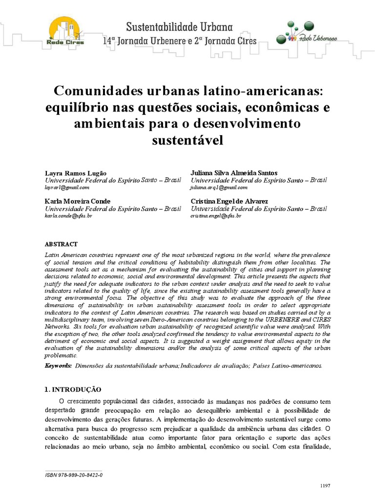 Urban Sustainability in Latin America | PDF | Epistemology | Change