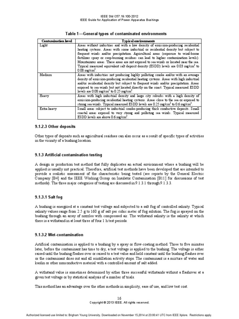 Ieee C57 19 100 2012 10 1109 Ieeestd 2013 6469143 - 28 | PDF | Salinity | Wound