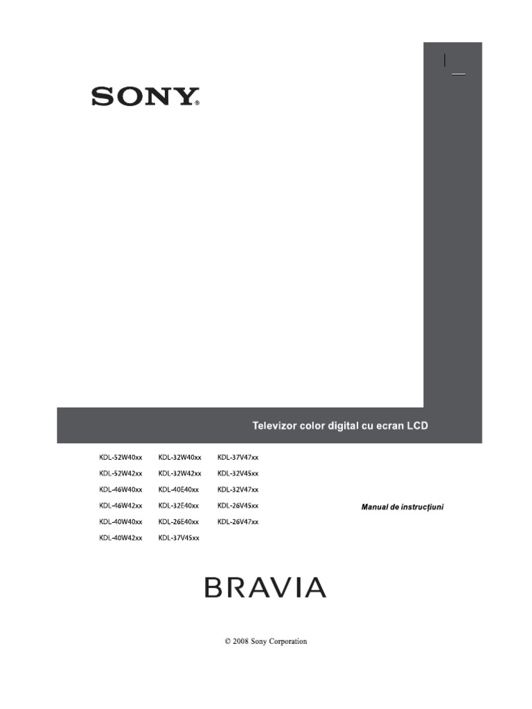 Carte Tehnica TV Sony KLD 26v4500 | PDF