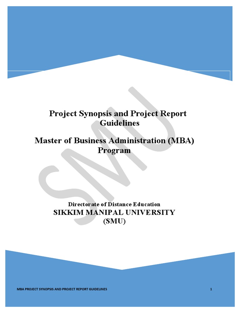 MBA Project Guidelines | PDF | Sampling (Statistics) | Research Design