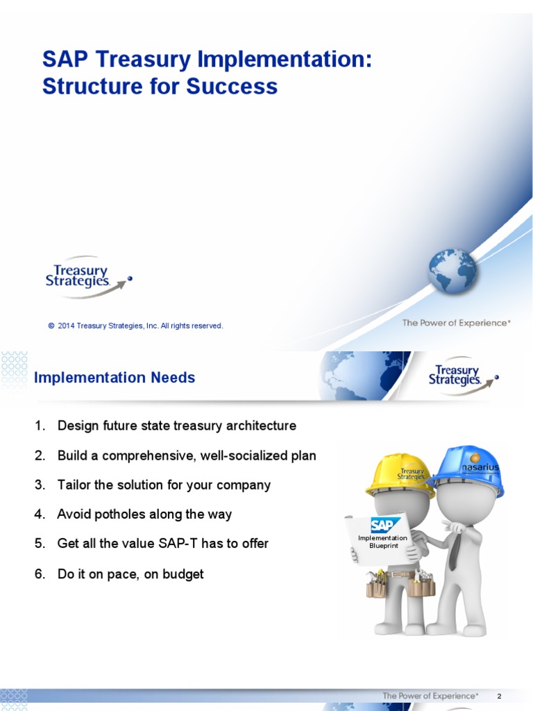SAP Treasury Implementation: Structure For Success: © 2014 Treasury ...