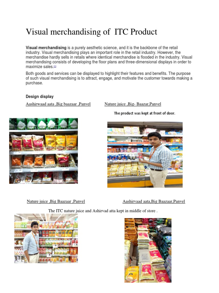 Visual Merchandising of ITC Product Main | PDF | Merchandising | Retail