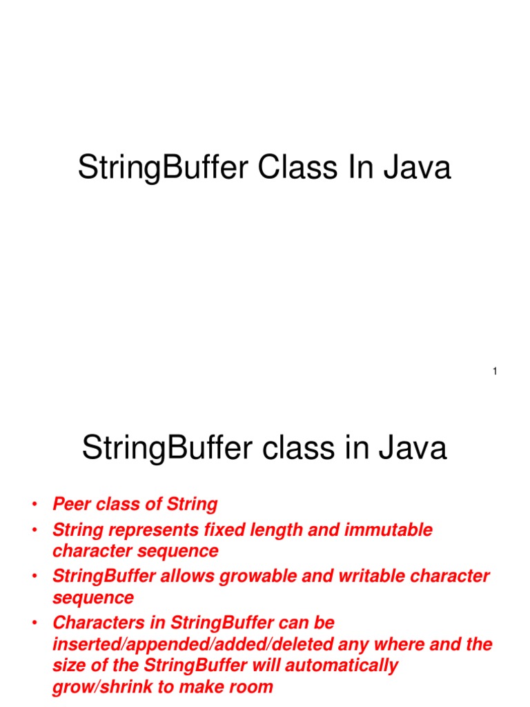 Stringbuffer Class Examples Pdf String Computer Science Models Of Computation