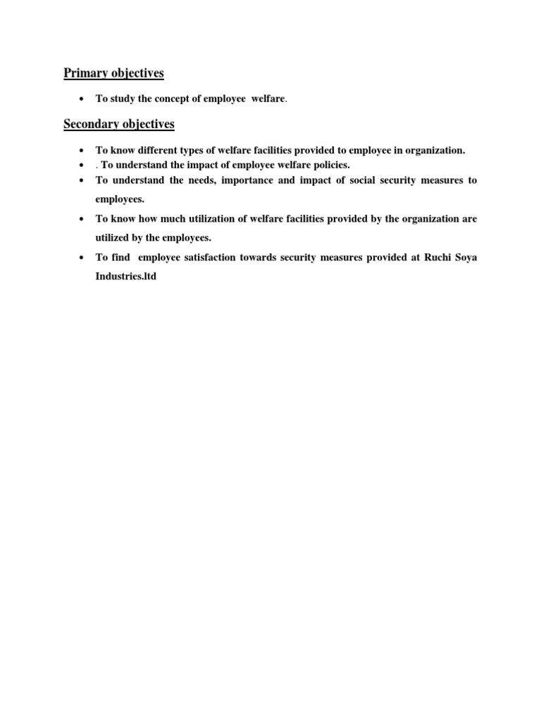 Primary Objectives 22 | PDF | Career & Growth