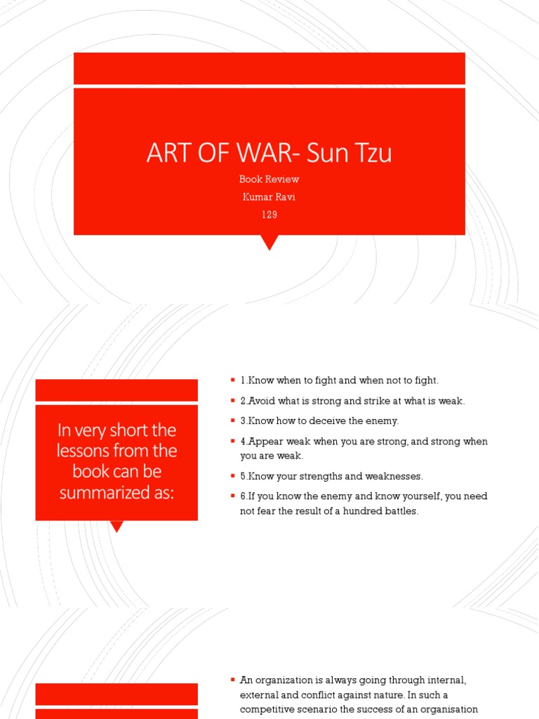 Art of War - Sun Tzu (Management Lessons) | PDF | Leadership ...