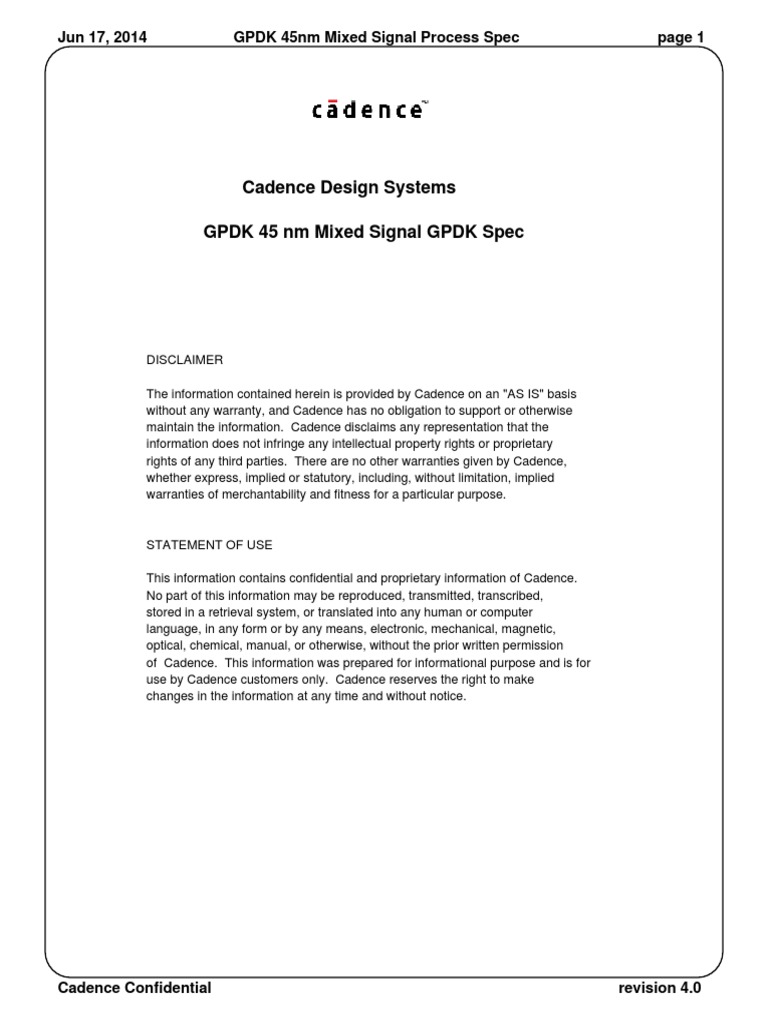 gpdk045 DRC PDF | PDF | Mosfet | Mixed Signal Integrated Circuit