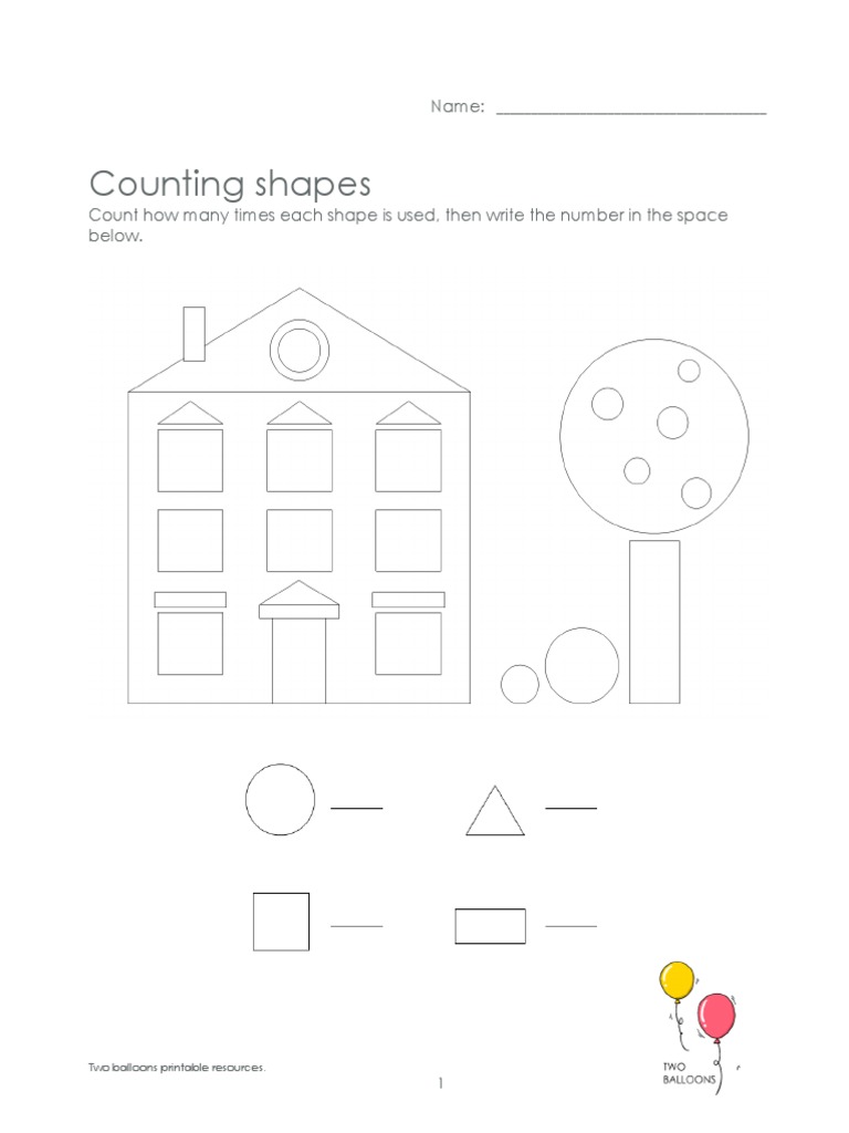Count Shapes-001 1 | PDF