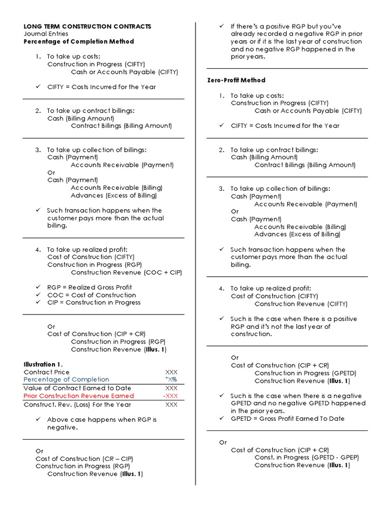 Long-Term Construction Contracts Accounting | PDF | Revenue | Business ...