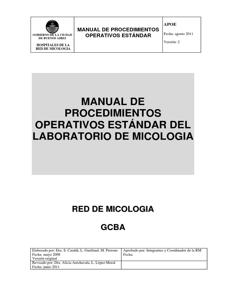 Procedimientos Operativos Estandar PDF | PDF | Salud y bienestar | Medicina