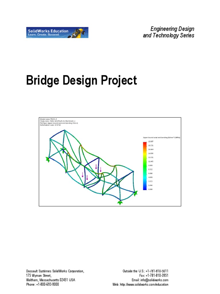 Bridge Design Project PDF | PDF | Beam (Structure) | Bending