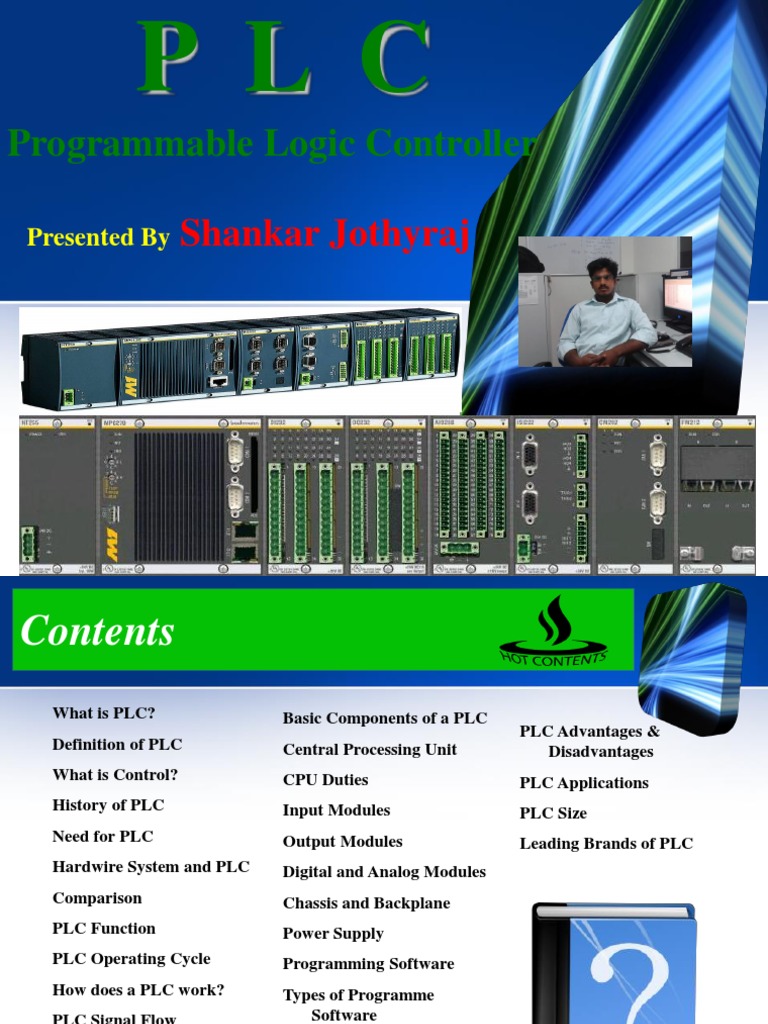 Programmable Logic Controller: Shankar Jothyraj | PDF | Programmable Logic Controller | Central ...