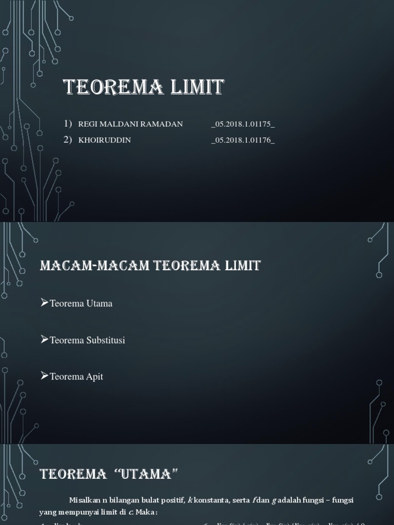 Teorema Limit dalam Matematika | PDF | Metode & Bahan Ajar