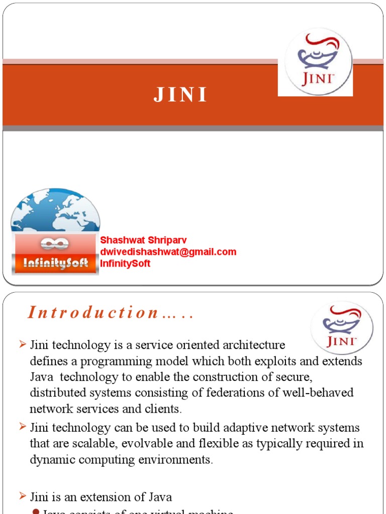 Jini Network Technology | PDF | Object (Computer Science) | Java (Programming Language)