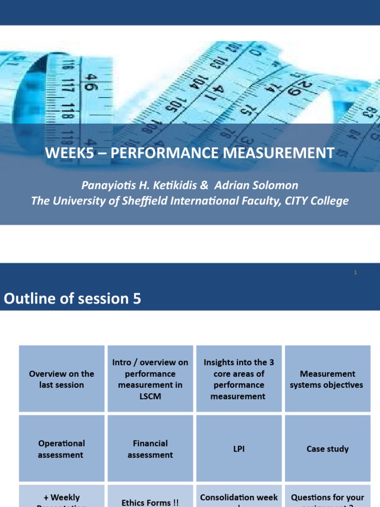 Week5 - Performance Measurement | PDF | Performance Indicator | Inventory