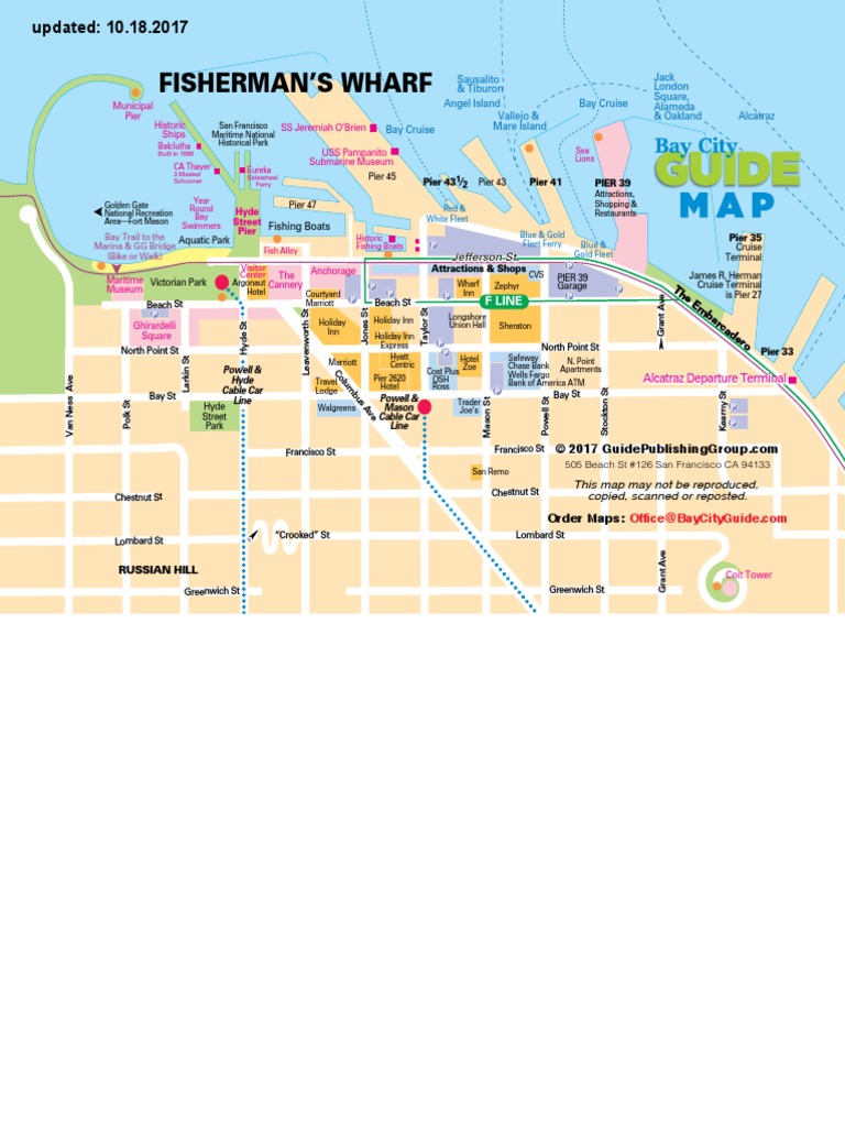 Fishermans Wharf Sightseeing Map