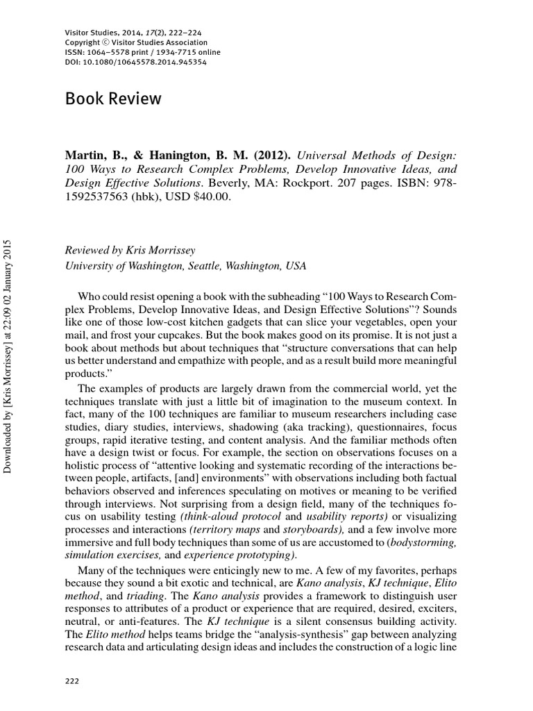 Universal Methods of Design PDF | PDF | Qualitative Research | Usability