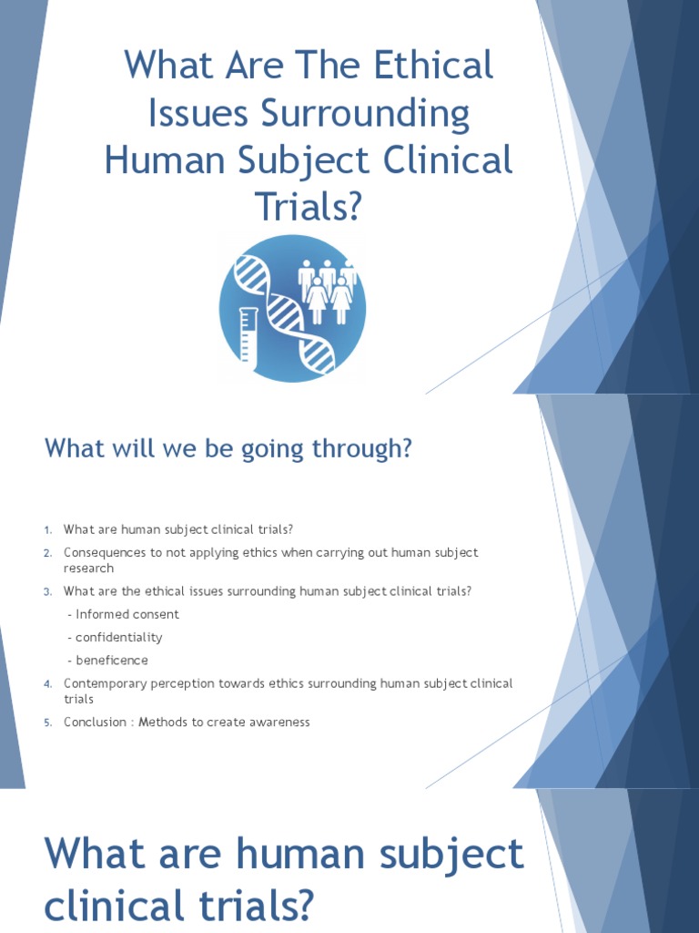 Ethical Issues in Human Clinical Trials | PDF | Clinical Trial ...