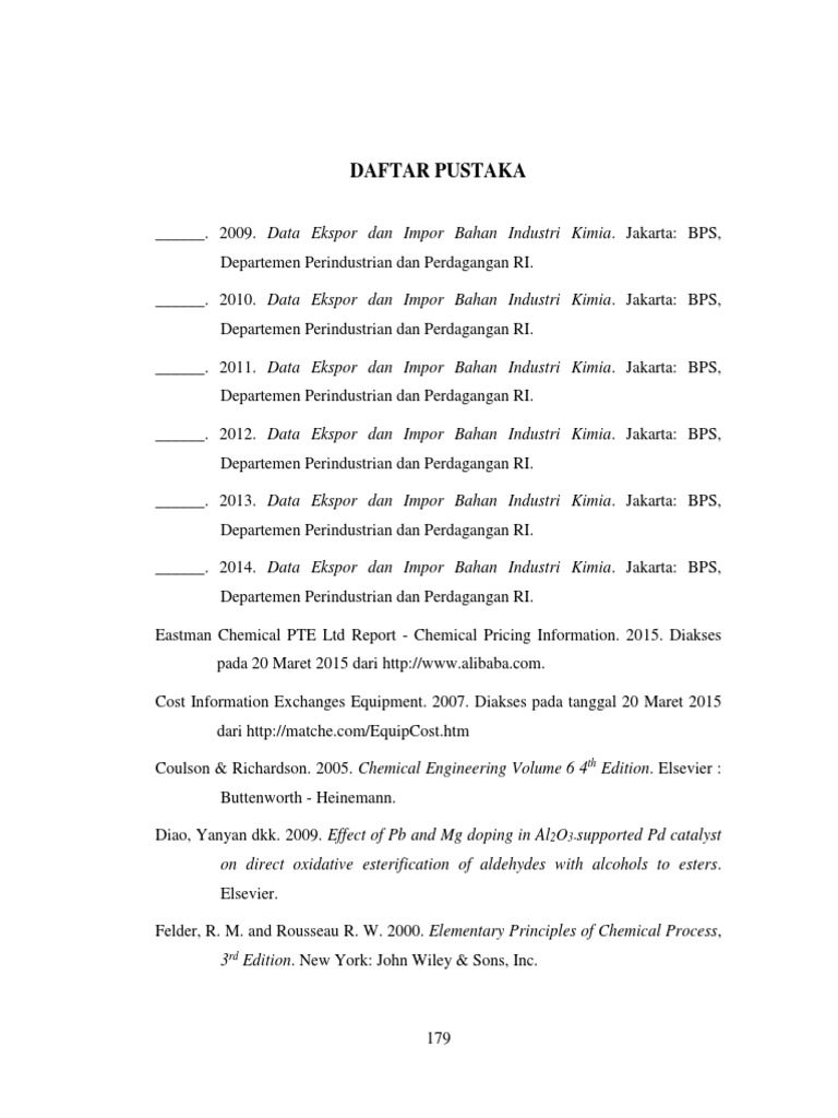 Daftar Pustaka | PDF | Chemistry | Process Engineering