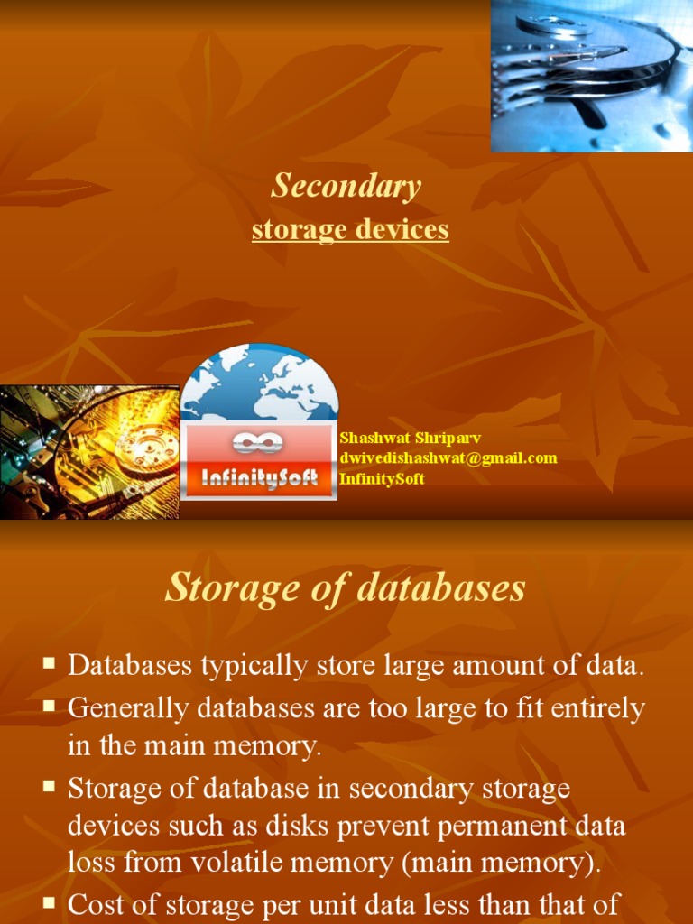 Secondary Storage Devices | PDF | Computer Data Storage | Hard Disk Drive