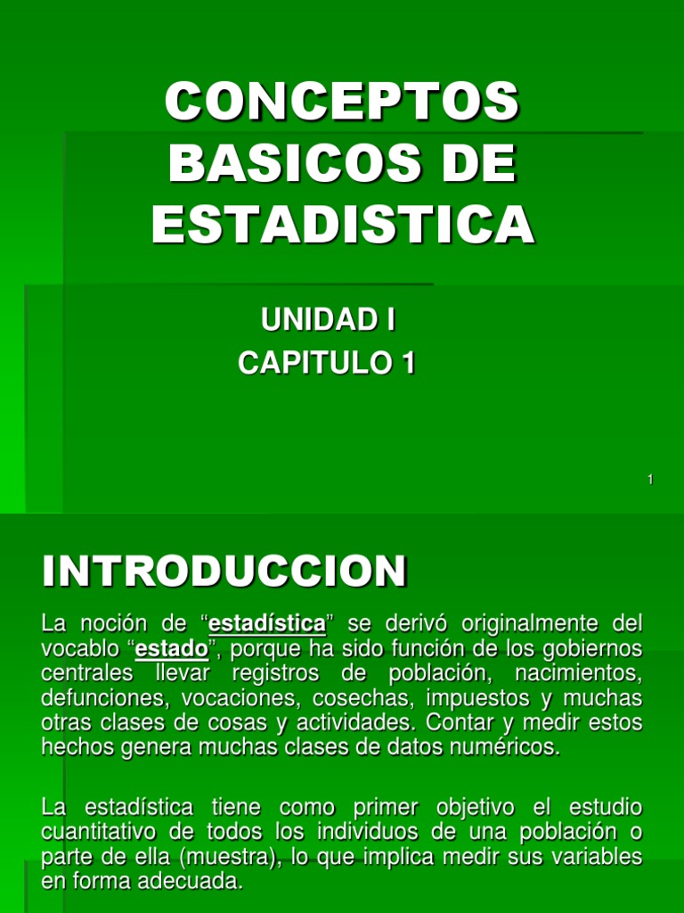 Conceptos Basicos de Estadistica | PDF | Estadísticas | Muestreo (Estadísticas)
