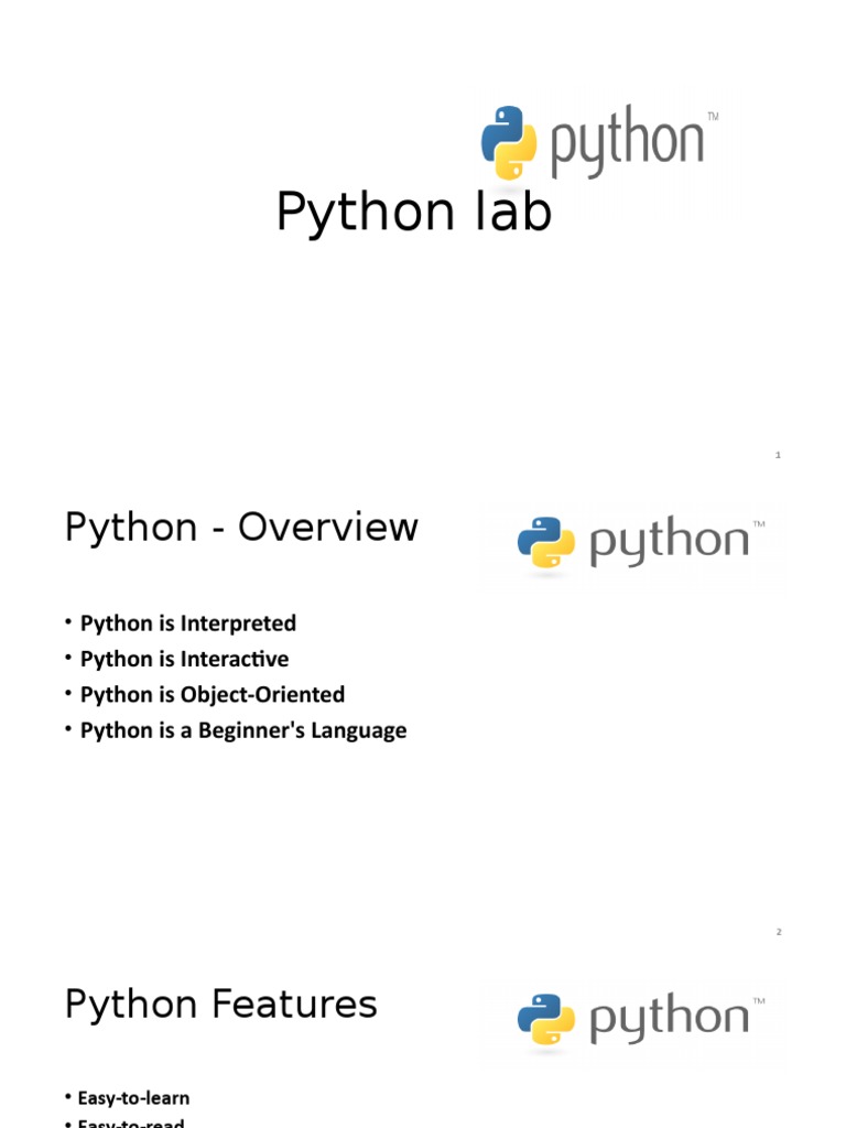 Python Lecture 2018 | PDF | Python (Programming Language) | Reserved Word