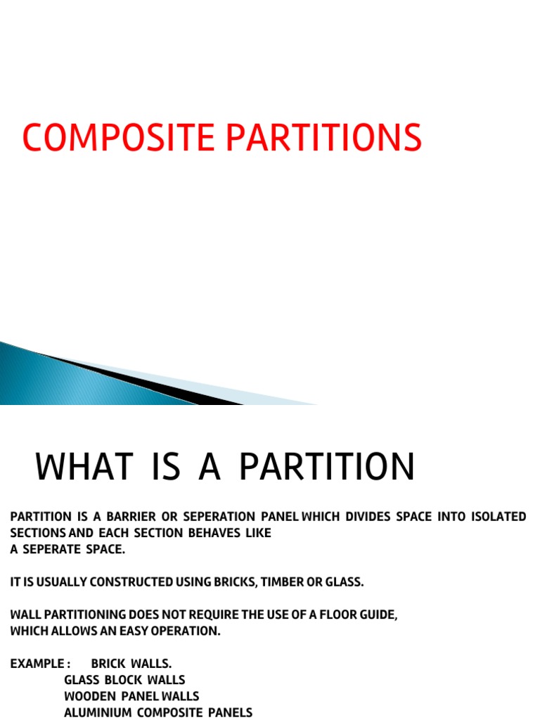 Composite Partitions | PDF | Wall | Composite Material