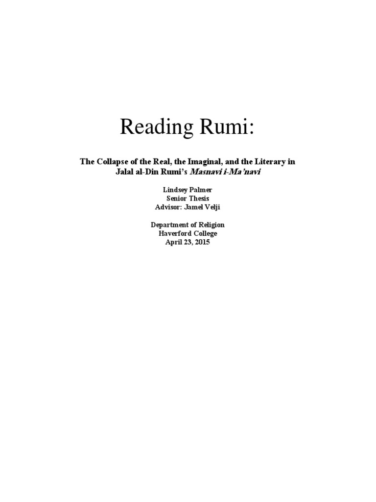 Reading Rumi 2015PalmerL | PDF | Rumi | Sufism