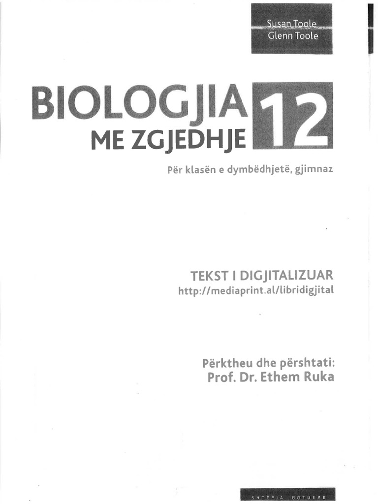 Biologjia Me Zgjedhje 12 Mediaprint | PDF