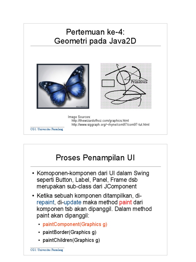 Geometri dan Objek Grafis 2D dalam Java Graphics2D | PDF