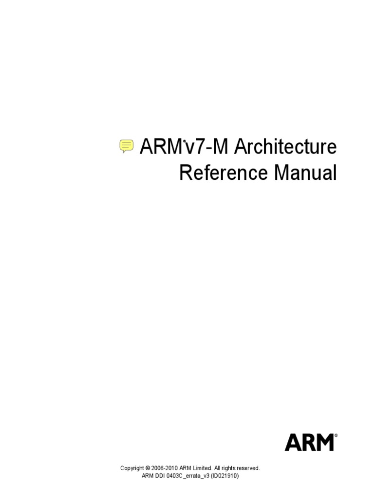 ARM v7-M Architecture Reference Manual | PDF | Arm Architecture ...