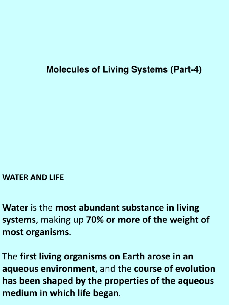 Water's Role in Biological Systems | PDF | Chemical Polarity | Solvation