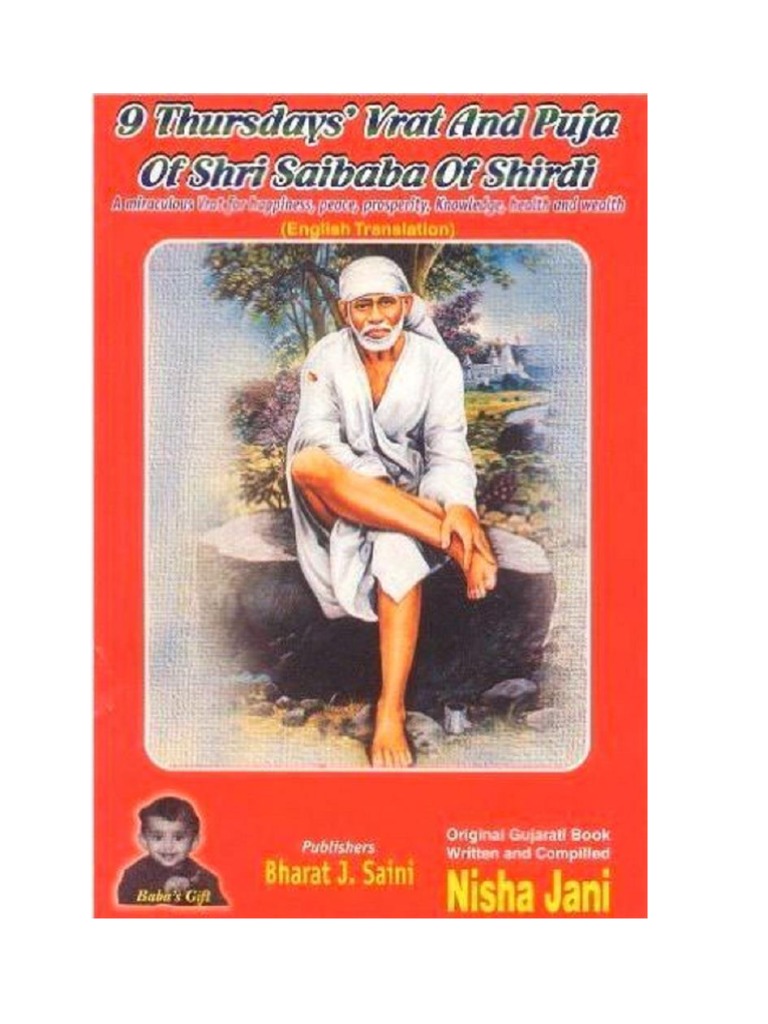 9 Thursdays' Vrat and Puja of Shri Saibaba of Shirdi | PDF | Religious ...