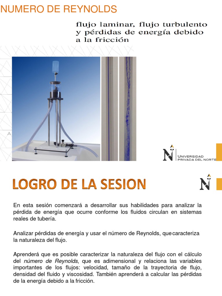 Semana 9 - Numero de Reynolds - Flujos | PDF | Numero Reynolds | Flujo laminar