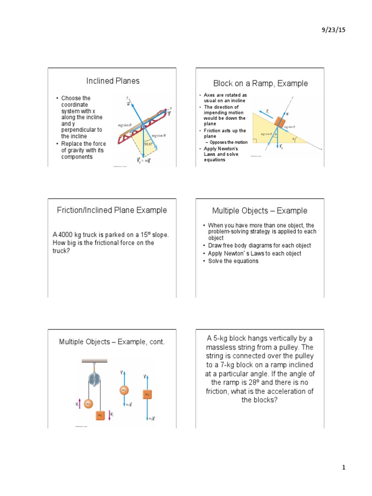 Honors Physics - Friction Inclines | PDF | Acceleration | Force