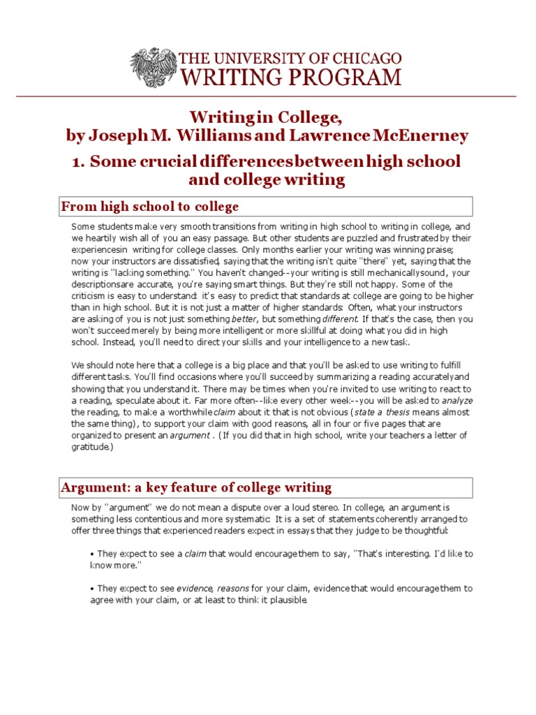 Writing in College Guide | PDF | Reason | Essays