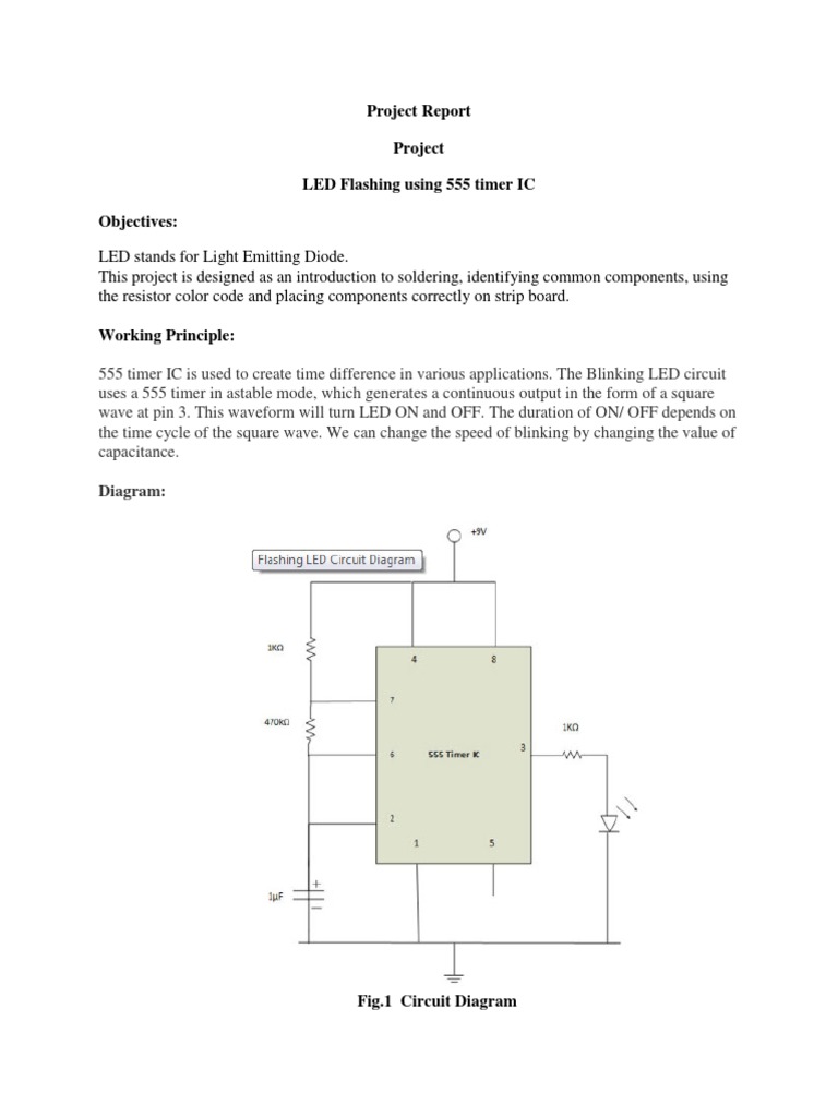 Flashing Led Pdf Printed Circuit Board Light Emitting Diode