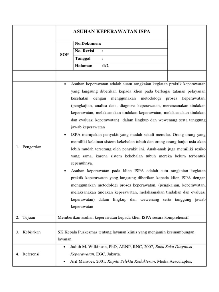Sop Askep Ispa | PDF