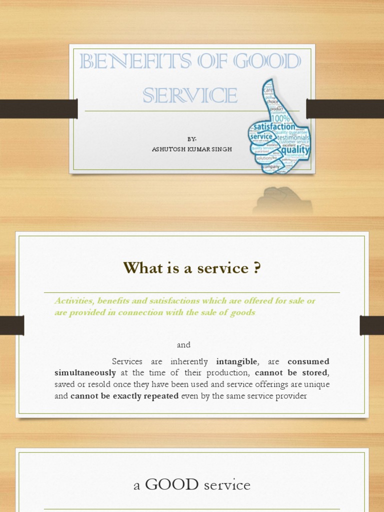 Benefits of Good Service | PDF | Microeconomics | Business Economics